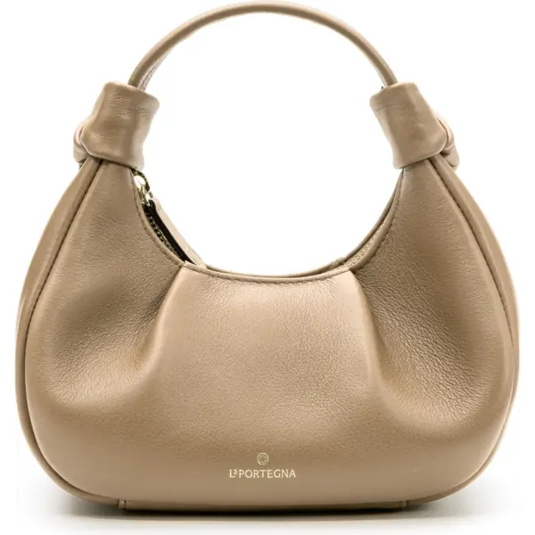 LA PORTEGNA Anita Hobo Bag - Beige