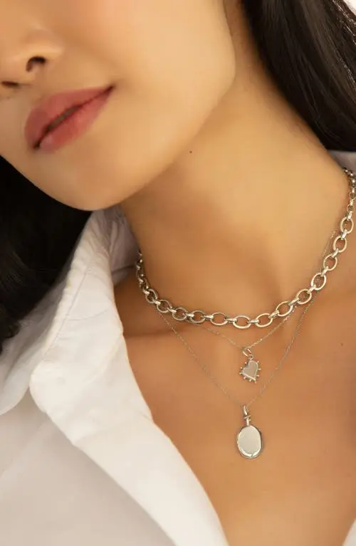 Monica Rich Kosann Eve Slim Oval Locket Necklace