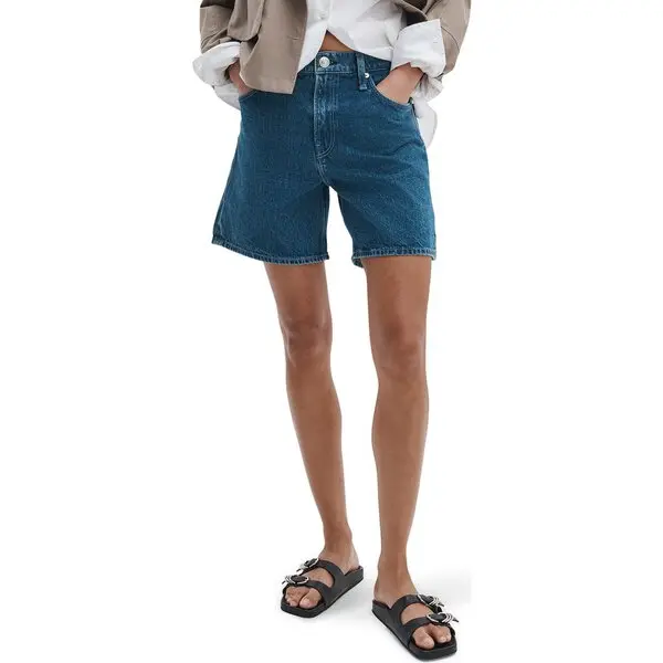 Rag & Bone Kaia High-waisted Denim Shorts - Cornflower