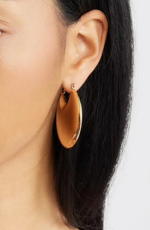OPEN EDIT Puffy Polished Hoop Earrings