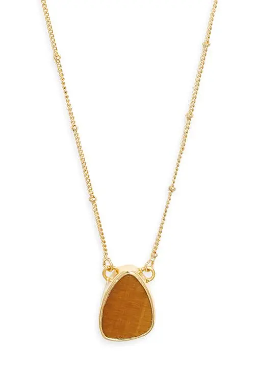 KIARA BY KI-ELE Orion Tiger's Eye Pendant Necklace - Gold