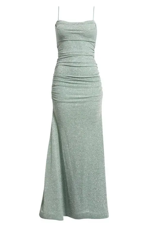 EMERALD SUNDAE Glitter Mermaid Gown