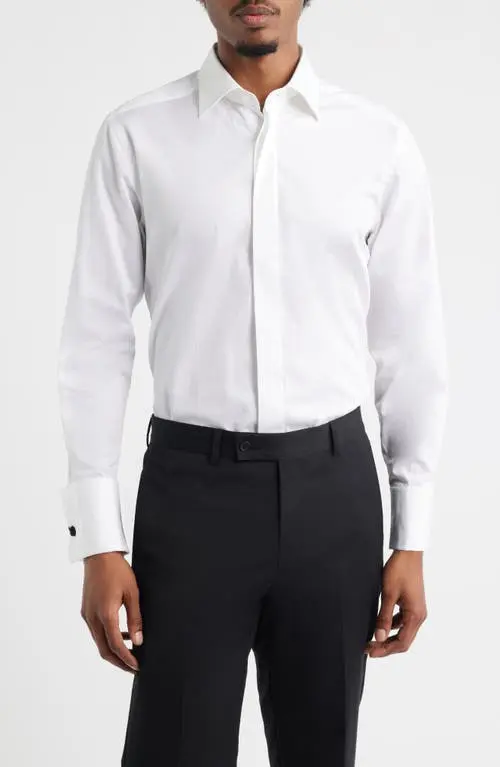 JACK VICTOR Edmund Cotton Twill Tuxedo Shirt