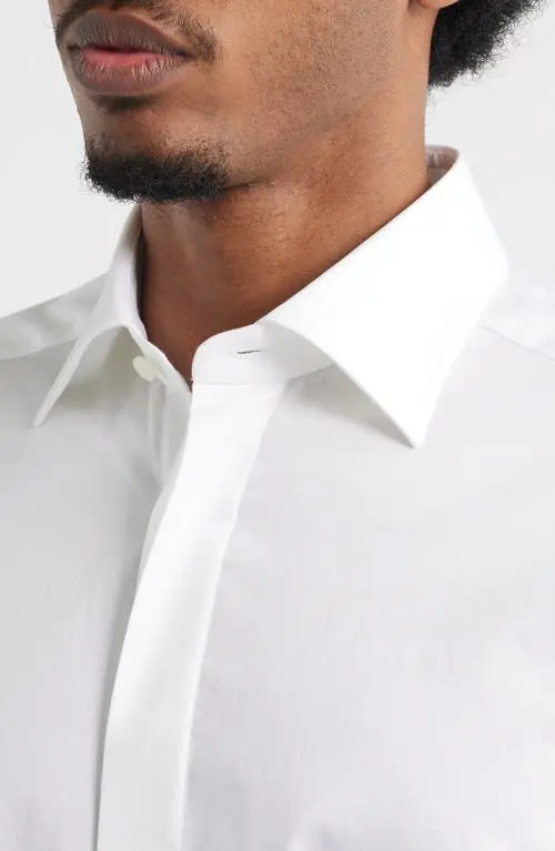 JACK VICTOR Edmund Cotton Twill Tuxedo Shirt