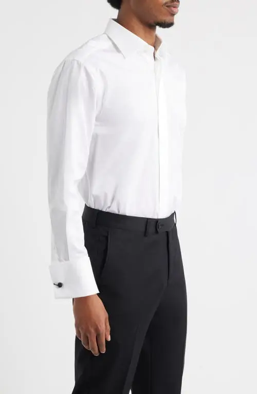 JACK VICTOR Edmund Cotton Twill Tuxedo Shirt