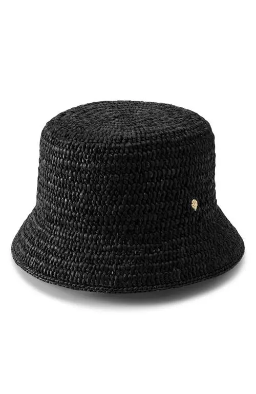 Helen Kaminski Raffia Bucket Hat - Charcoal