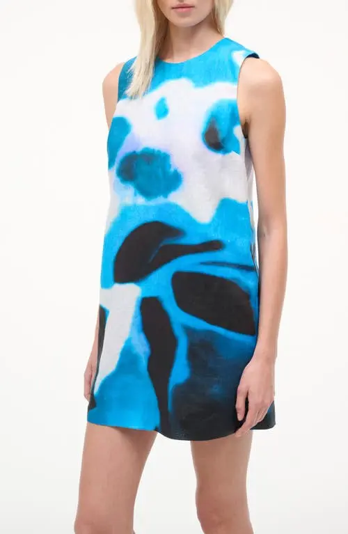 Staud Brea Linen Shift Dress - Blue Haze