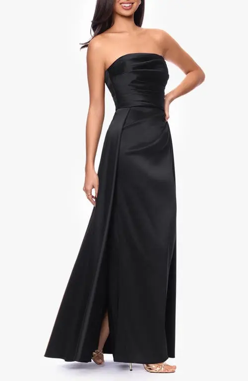 XSCAPE EVENINGS Mikado Strapless Gown