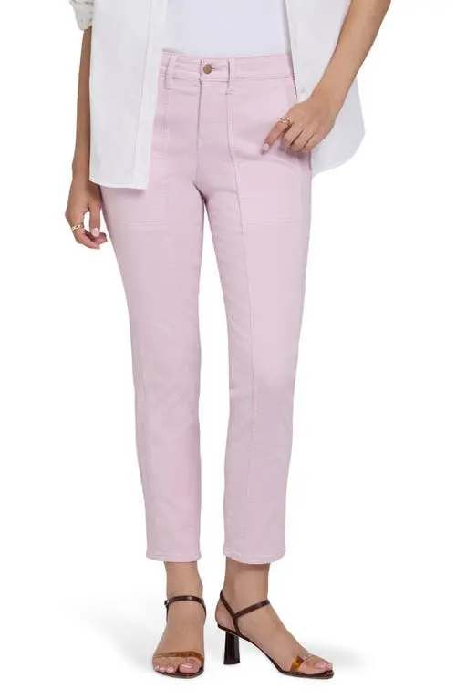 NYDJ Margot Seamed Crop Girlfriend Jeans - Light Lilac