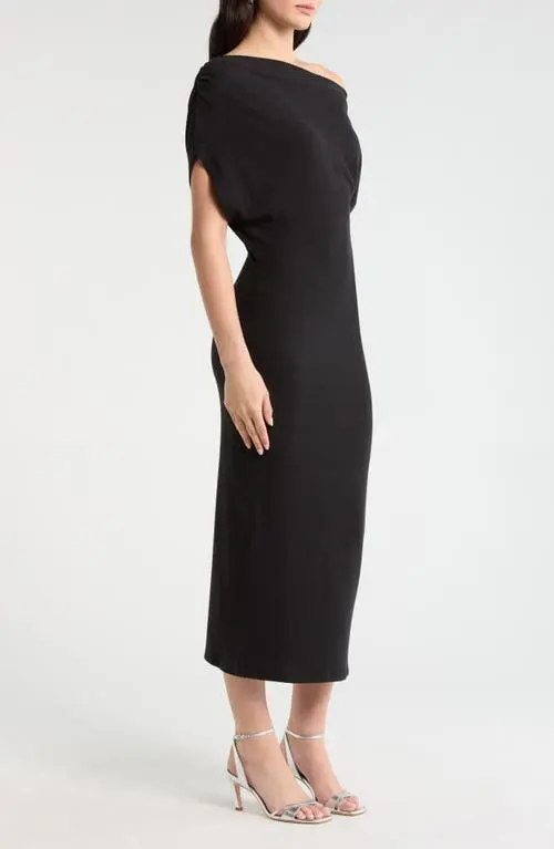 REFORMATION Iris One-shoulder Dress - Black