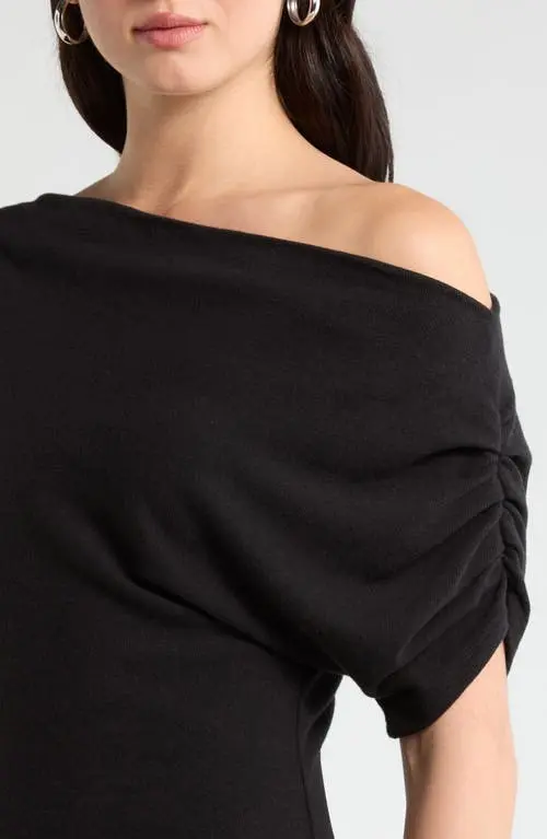 REFORMATION Iris One-shoulder Dress - Black
