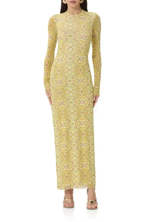 AFRM Didi Print Long Sleeve Maxi Dress - Sunlight Tile