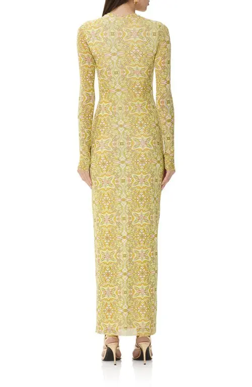 AFRM Didi Print Long Sleeve Maxi Dress - Sunlight Tile