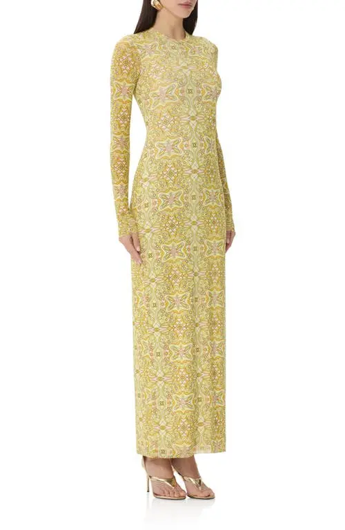 AFRM Didi Print Long Sleeve Maxi Dress - Sunlight Tile