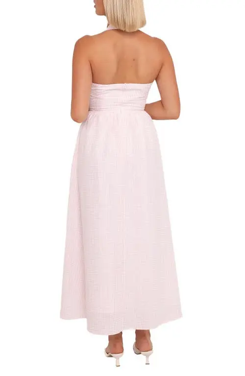 PETAL & PUP Margerie Halter Gingham A-line Dress