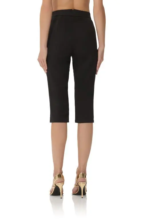 AFRM Calla Faux Leather Capri Pants - Noir