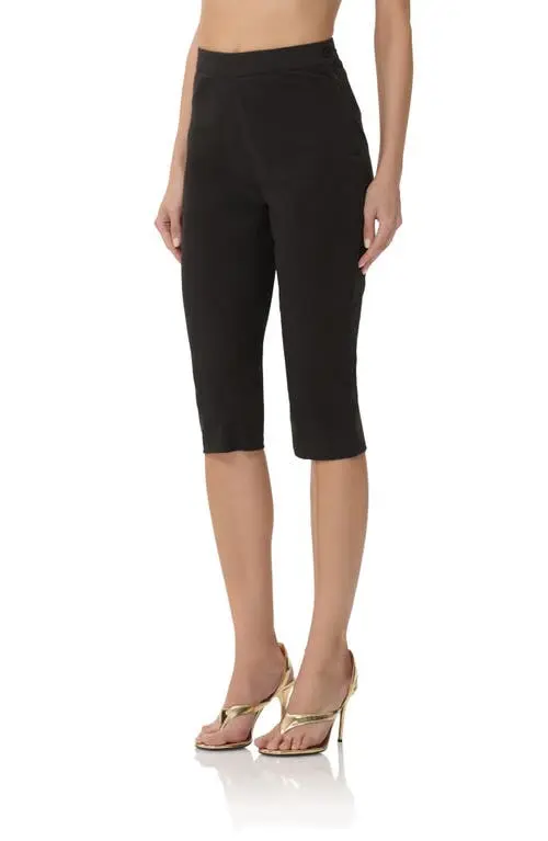AFRM Calla Faux Leather Capri Pants - Noir