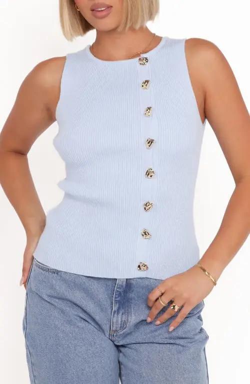 PETAL & PUP Lysa Rib Sweater Vest - Blue
