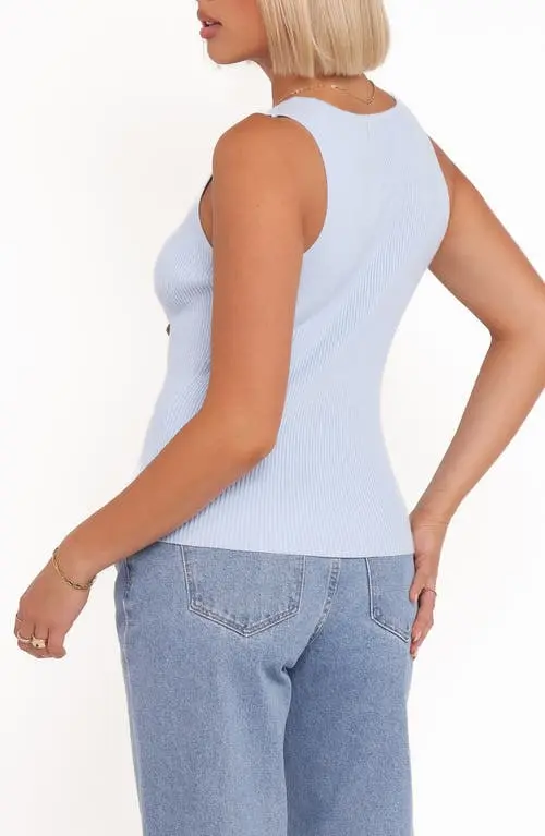 PETAL & PUP Lysa Ribbed Sweater Vest - Blue