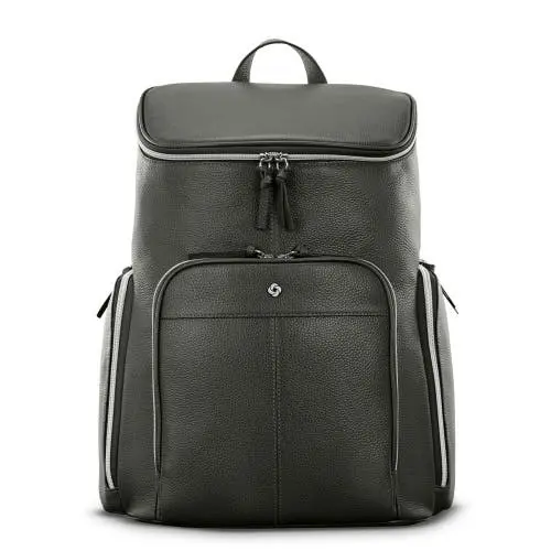 SAMSONITE Leather Backpack - Olive