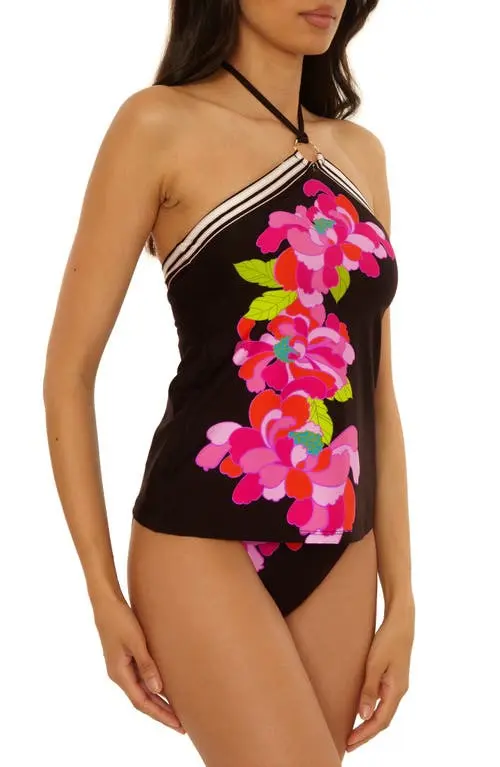Trina Turk Bougainvillea Reversible Halter Tankini