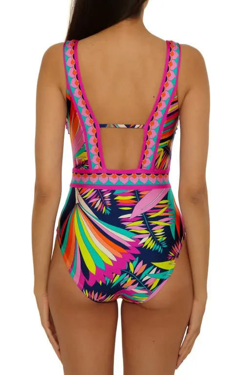 Trina Turk Paralia Plunge One-piece Swimsuit