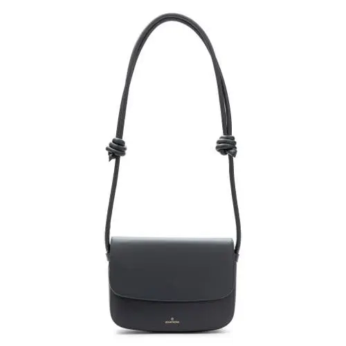 LA PORTEGNA Lucia Shoulder Bag With Knots - Navy