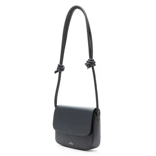 LA PORTEGNA Lucia Shoulder Bag With Knots - Navy