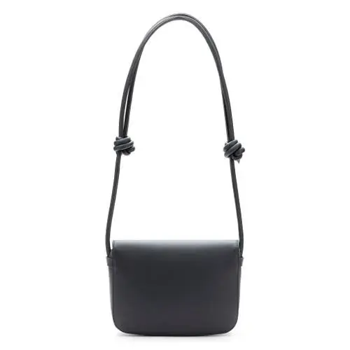 LA PORTEGNA Lucia Shoulder Bag With Knots - Navy