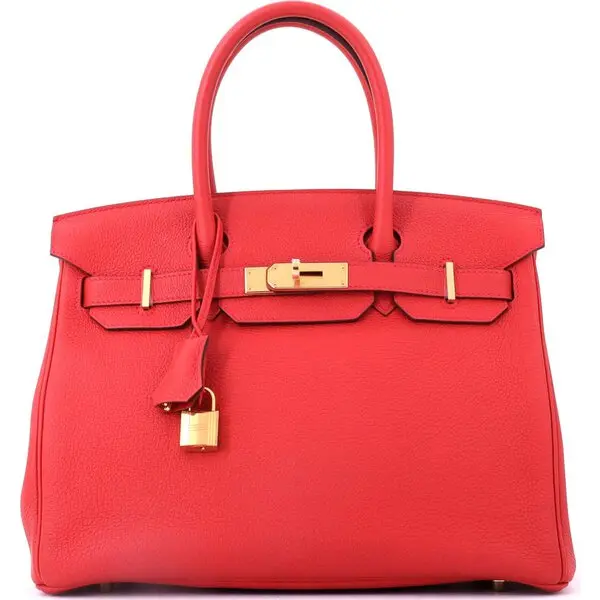 Hermès Birkin Handbag Togo With Gold Hardware 30