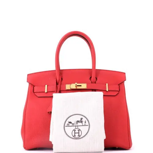 Hermès Birkin Handbag Togo With Gold Hardware 30