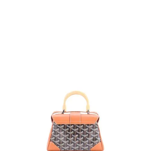 Goyard Saigon Top Handle Bag Coated Canvas Mini - Brown