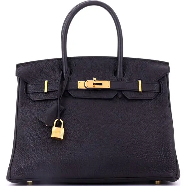 Hermès Birkin Handbag Togo With Gold Hardware 30 - Black