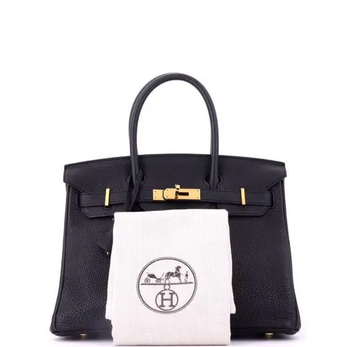 Hermès Birkin Handbag Togo With Gold Hardware 30 - Black