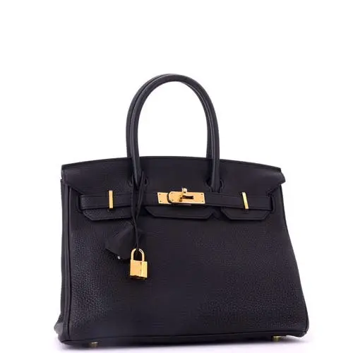 Hermès Birkin Handbag Togo With Gold Hardware 30 - Black