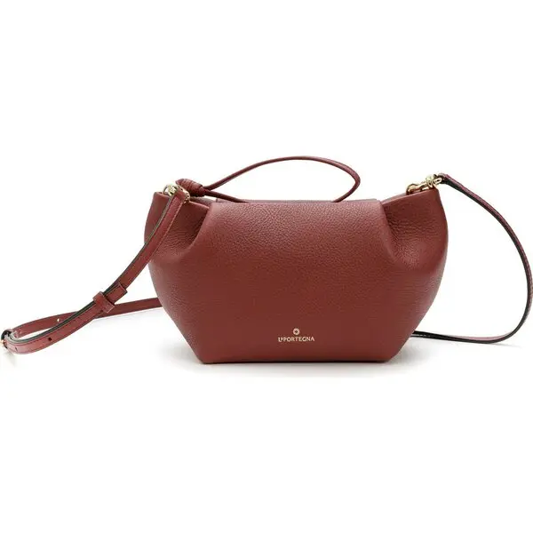 LA PORTEGNA Martita Small Leather Clutch Bag - Raspberry