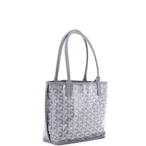 Goyard Anjou Reversible Mini Tote Coated Canvas - White