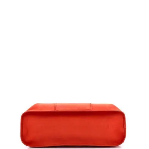 Hermès Cabag Elan Toile And Leather 39 - Red