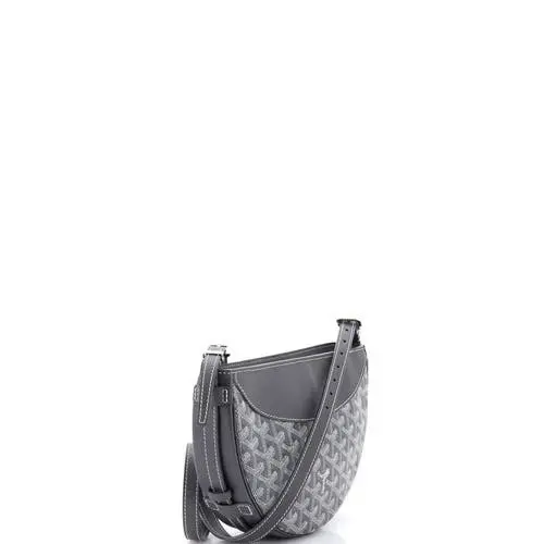 Goyard Hirondelle Shoulder Bag Coated Canvas And Leather - Grey