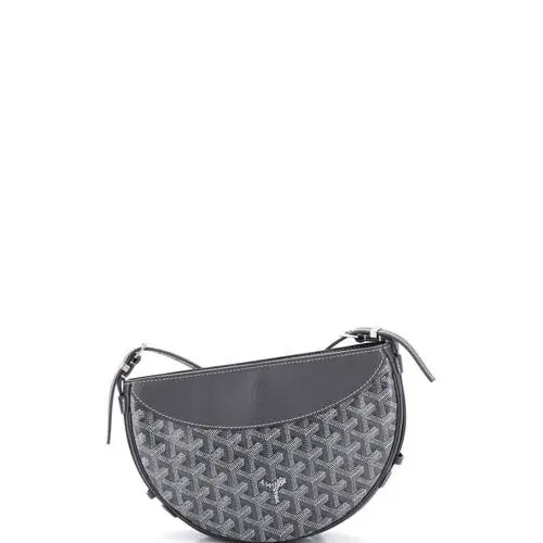 Goyard Hirondelle Shoulder Bag Coated Canvas And Leather - Grey