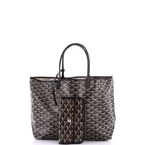 Goyard Saint Louis Pm Tote Coated Canvas - Black