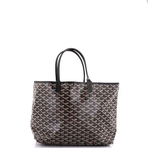Goyard Saint Louis Pm Tote Coated Canvas - Black