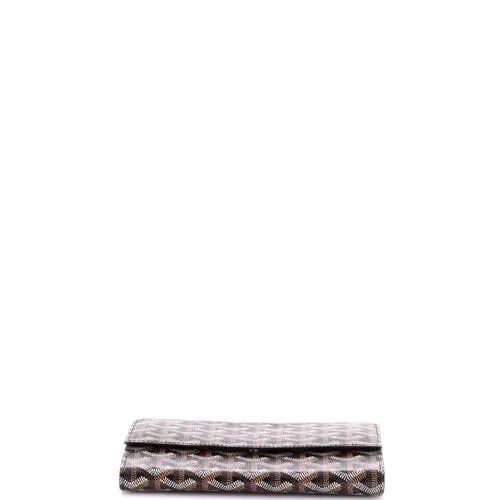 Goyard Varenne Continental Wallet With Strap Coated Canvas - Black