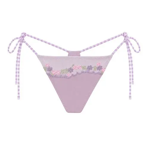 IVY SWIMWEAR Aster Plaid Bikini Bottom - Lavender