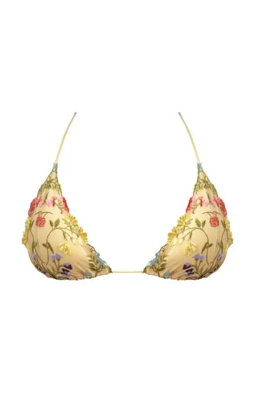IVY SWIMWEAR Lani Thin String Triangle Bikini Top - Yellow