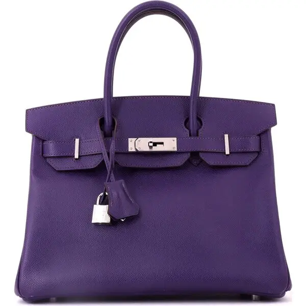 Hermès Birkin Handbag Purple Epsom With Palladium Hardware 30 - Iris