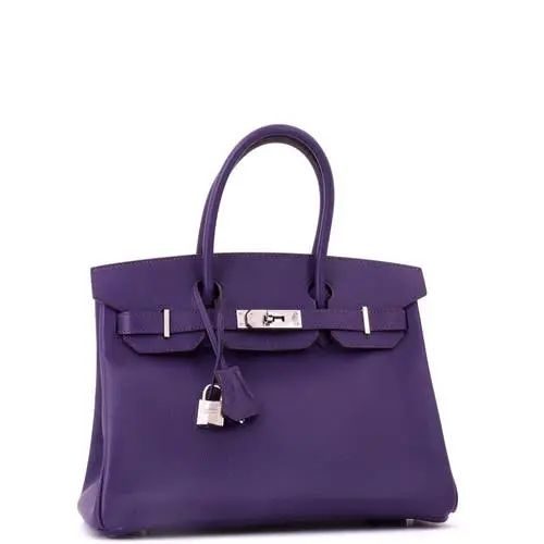 Hermès Birkin Handbag Purple Epsom With Palladium Hardware 30 - Iris