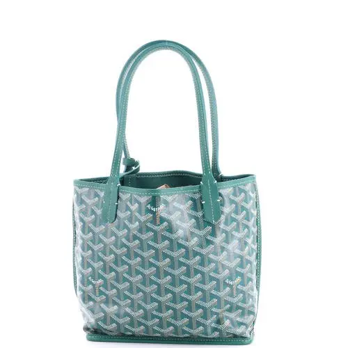 Goyard Anjou Reversible Tote Coated Canvas Mini - Green