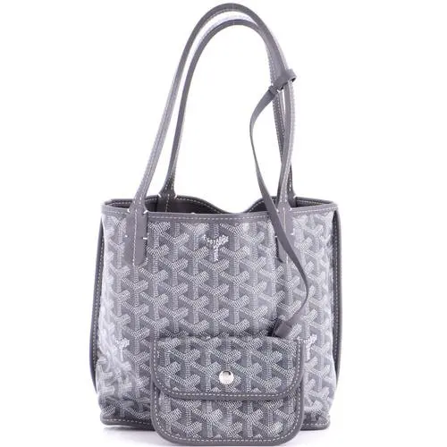 Goyard Anjou Reversible Tote Coated Canvas Mini - Grey