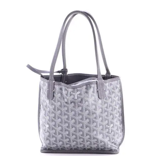 Goyard Anjou Reversible Tote Coated Canvas Mini - Grey